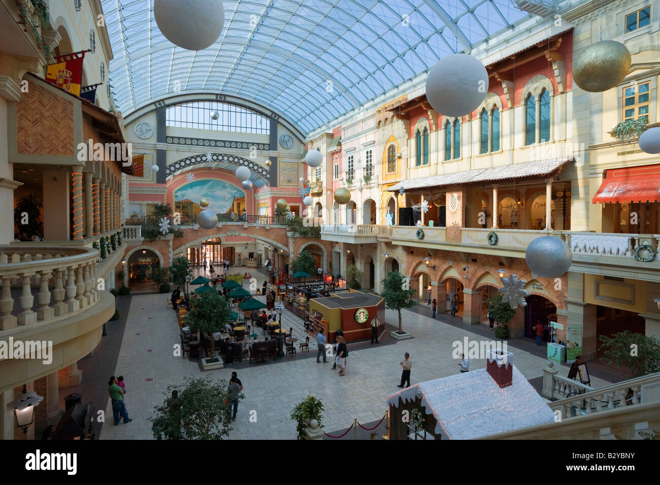 United Arab Emirates Dubai Jumeirah Mercato Mall interior Stock Photo ...