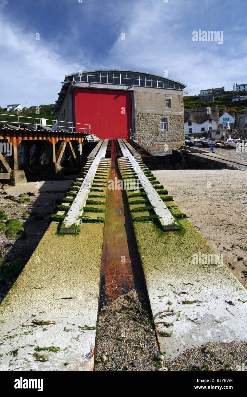 The RNLI lifeboat station at Sennen Cove in Cornwall in England Stock ...