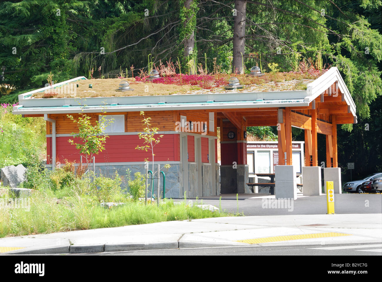 Olympia Woodland Trail Rest Facility Stock Photo - Alamy