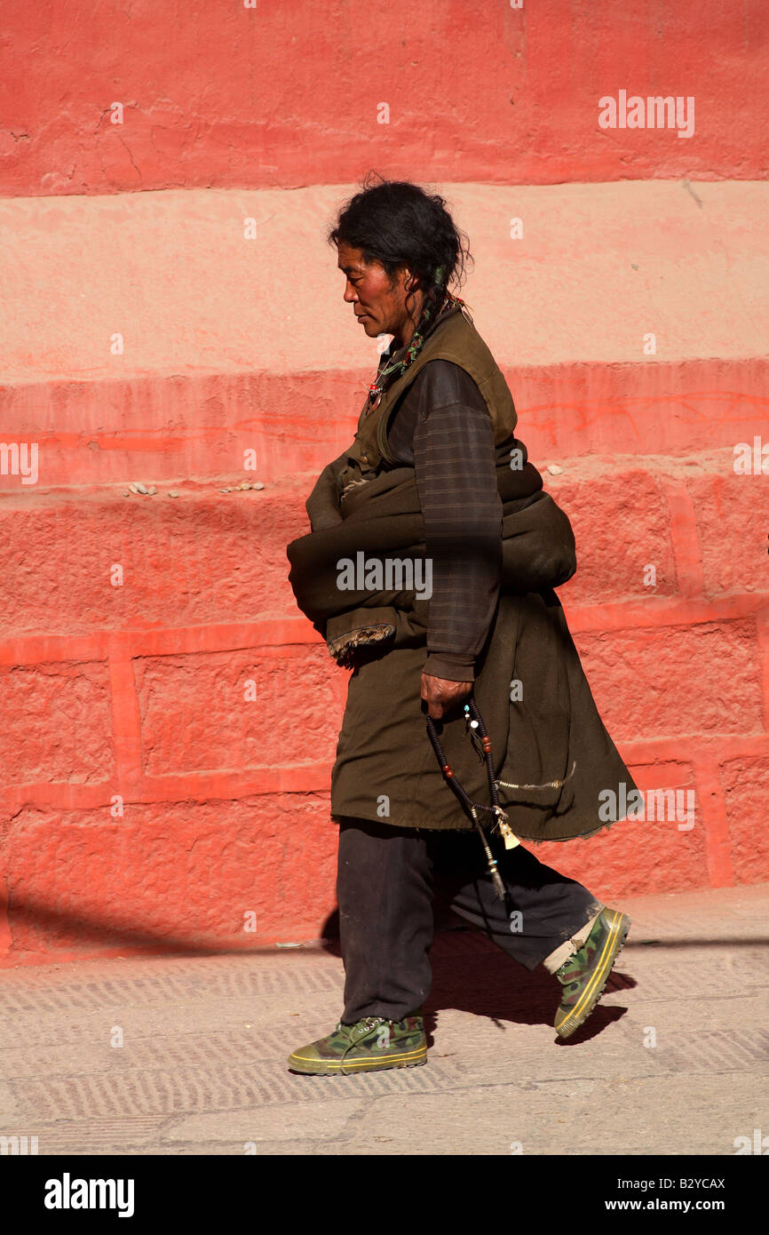 Tibetan Man at the Dege Monastery,Sichuan ,China Stock Photo - Alamy