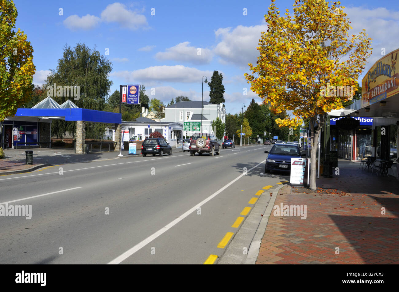 Talbot Street the main street of Geraldine Canterbury New Zealand Stock ...