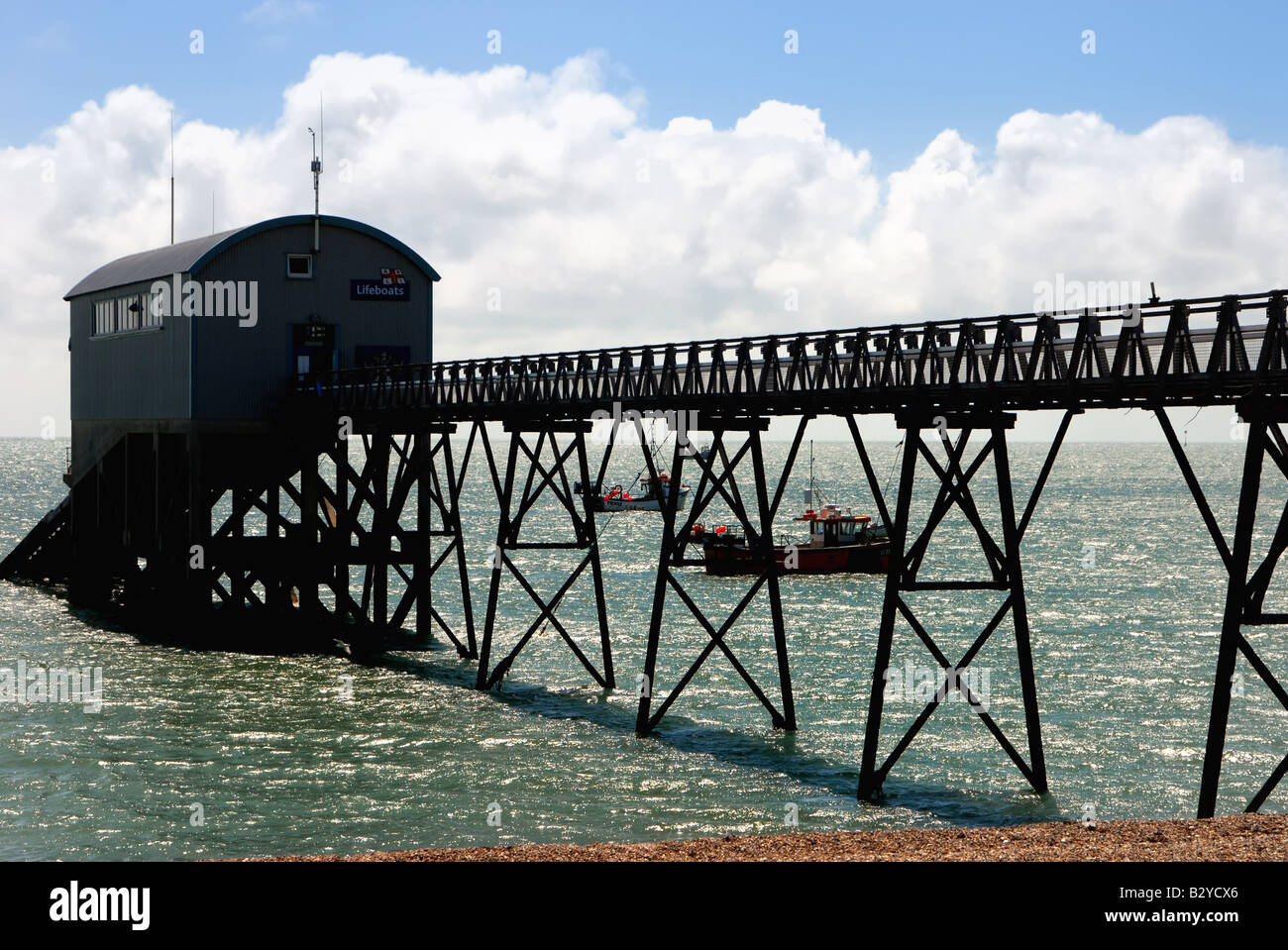 Selsey lifeboat pier west Sussex England UK Stock Photo - Alamy