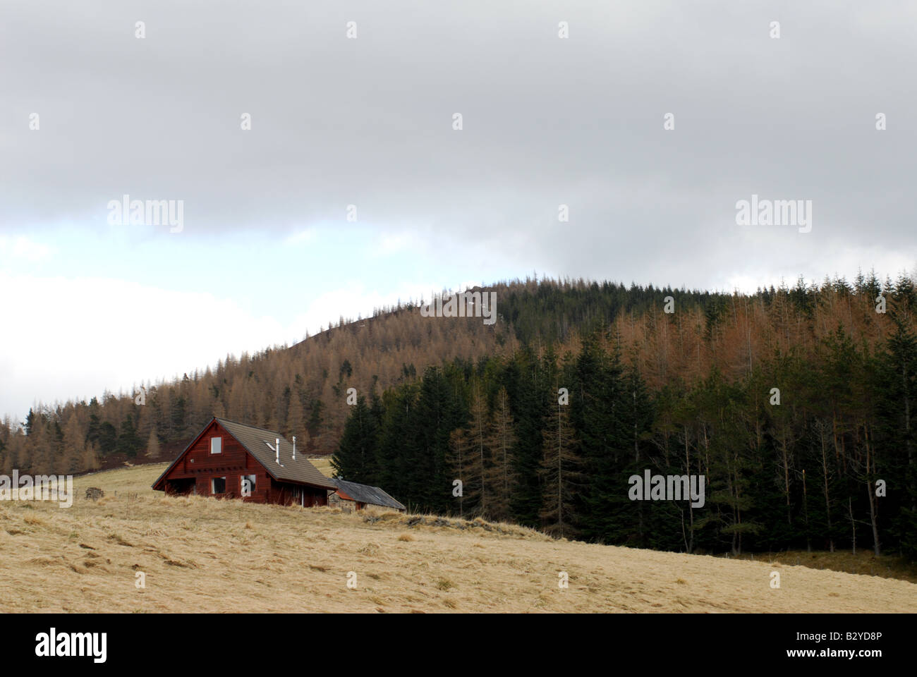 log cabin in a remote part of Aberdeenshire in North East Scotland ...