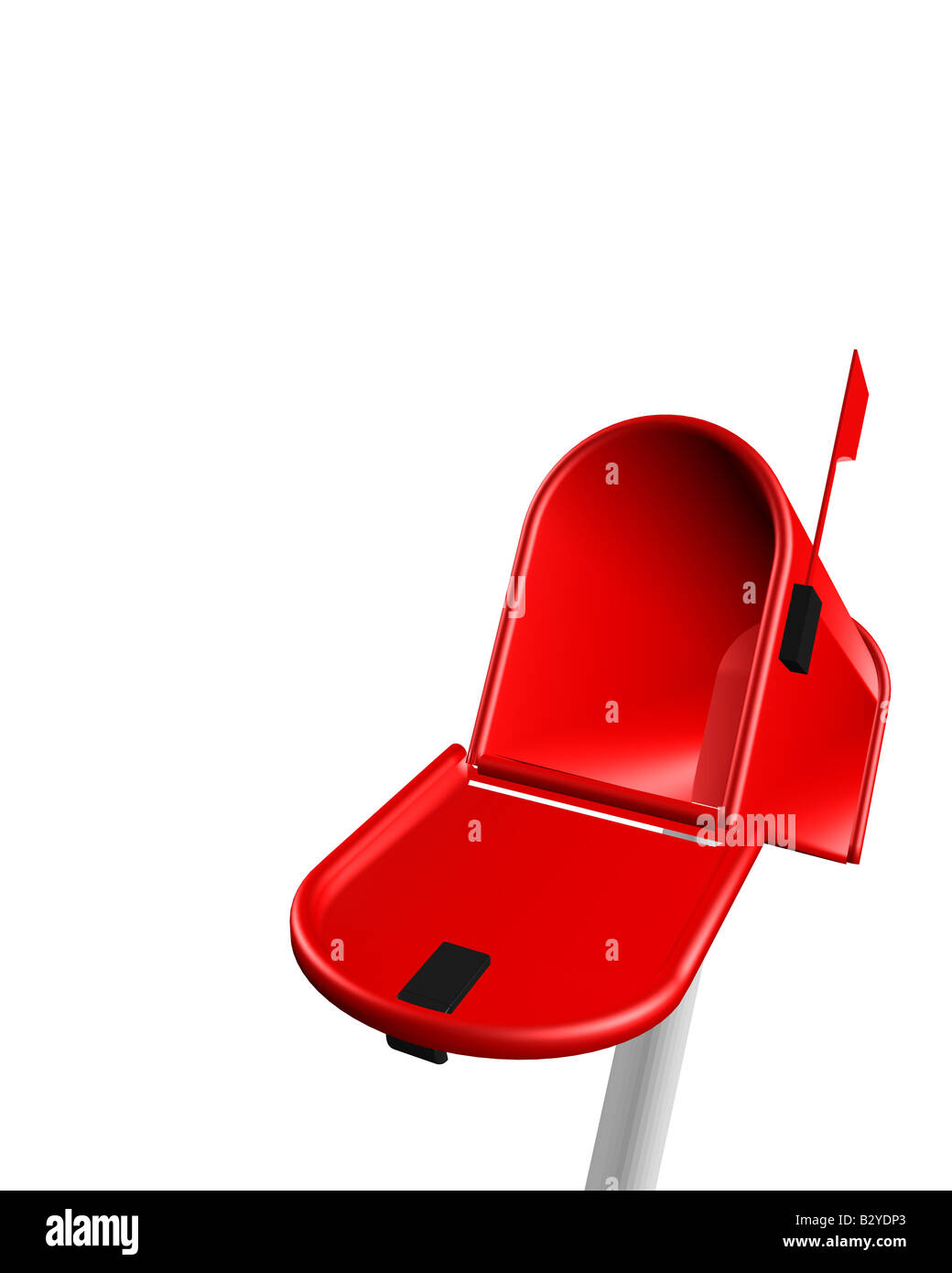 mailbox red on white background Stock Photo - Alamy