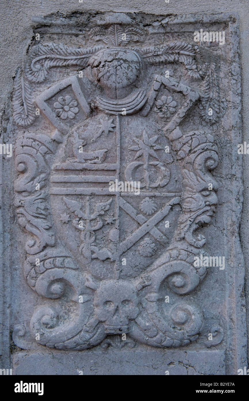Stone coat of arms Stock Photo - Alamy