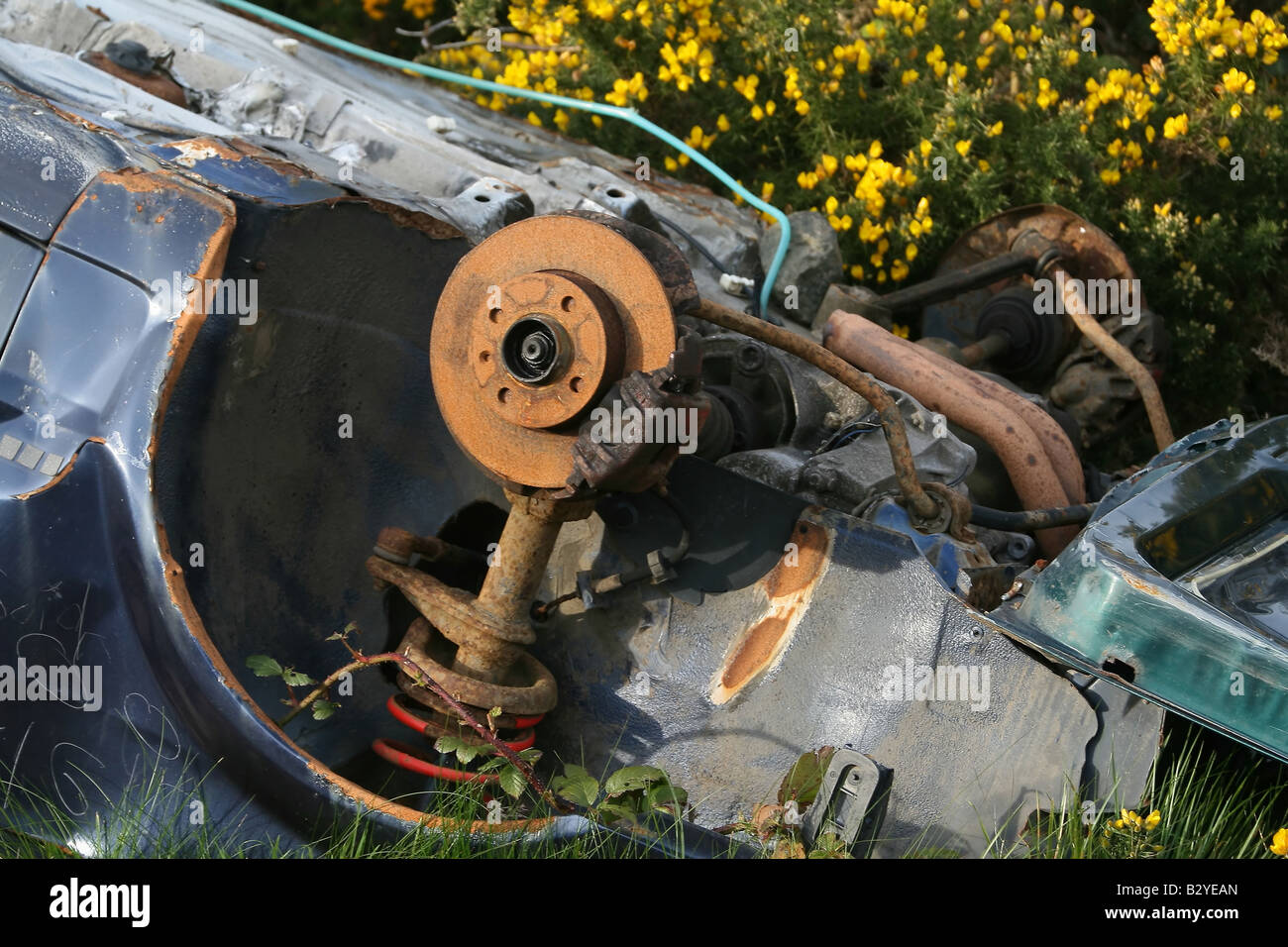 Scrap car brake discs Stock Photo - Alamy