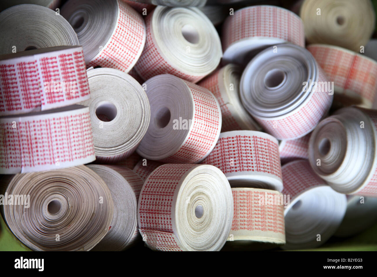 Paper rolls with the Om Mani Padme hum text Stock Photo - Alamy