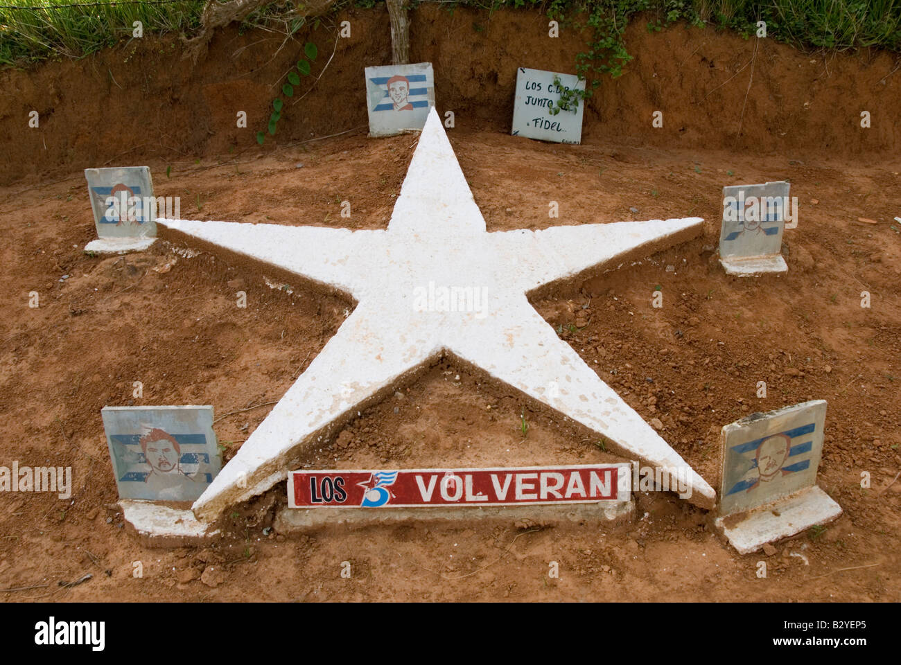 Tribute to Los Cincos Volveran or The Cuban Five in Cuba Stock Photo ...