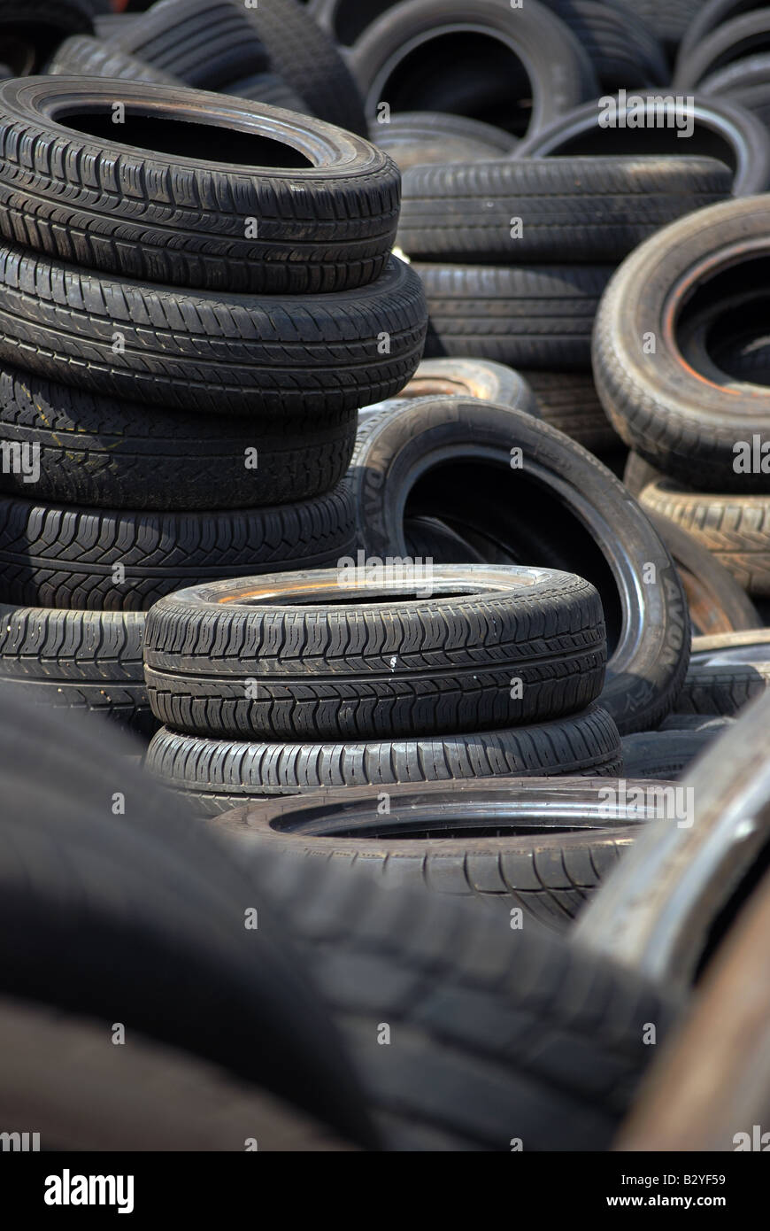 Worn car tyres hi-res stock photography and images - Alamy
