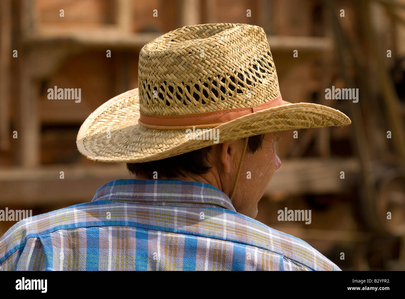 Straw Cowboy Hat Man