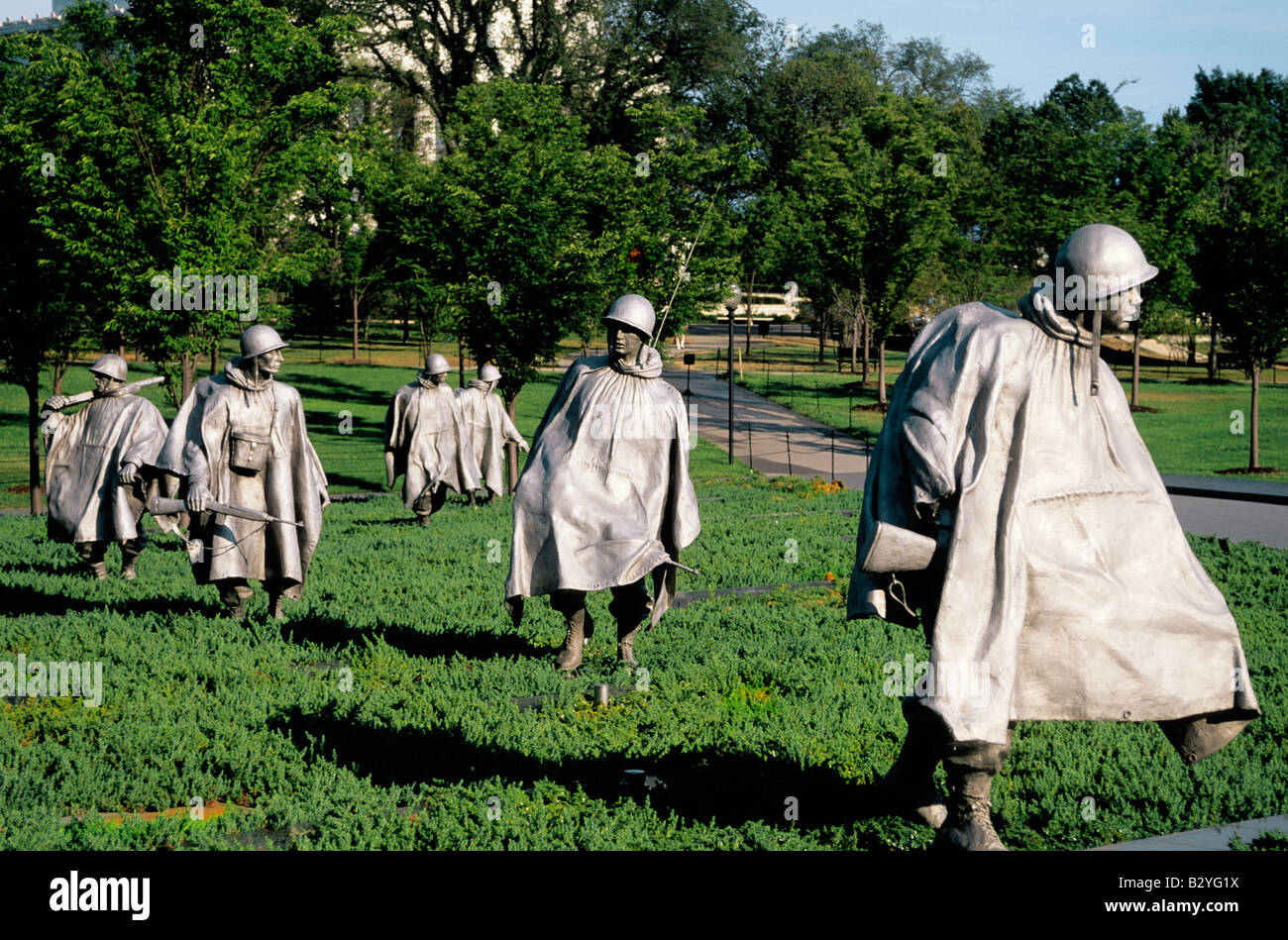 USA Washington DC Korean War Veterans National Memorial Memorial Stock ...