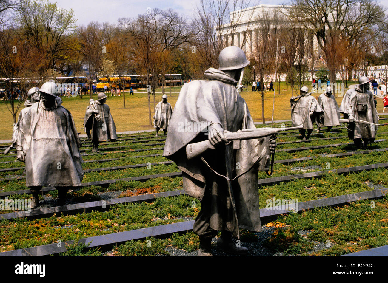 USA Washington DC Korean War Veterans Memorial Stock Photo - Alamy