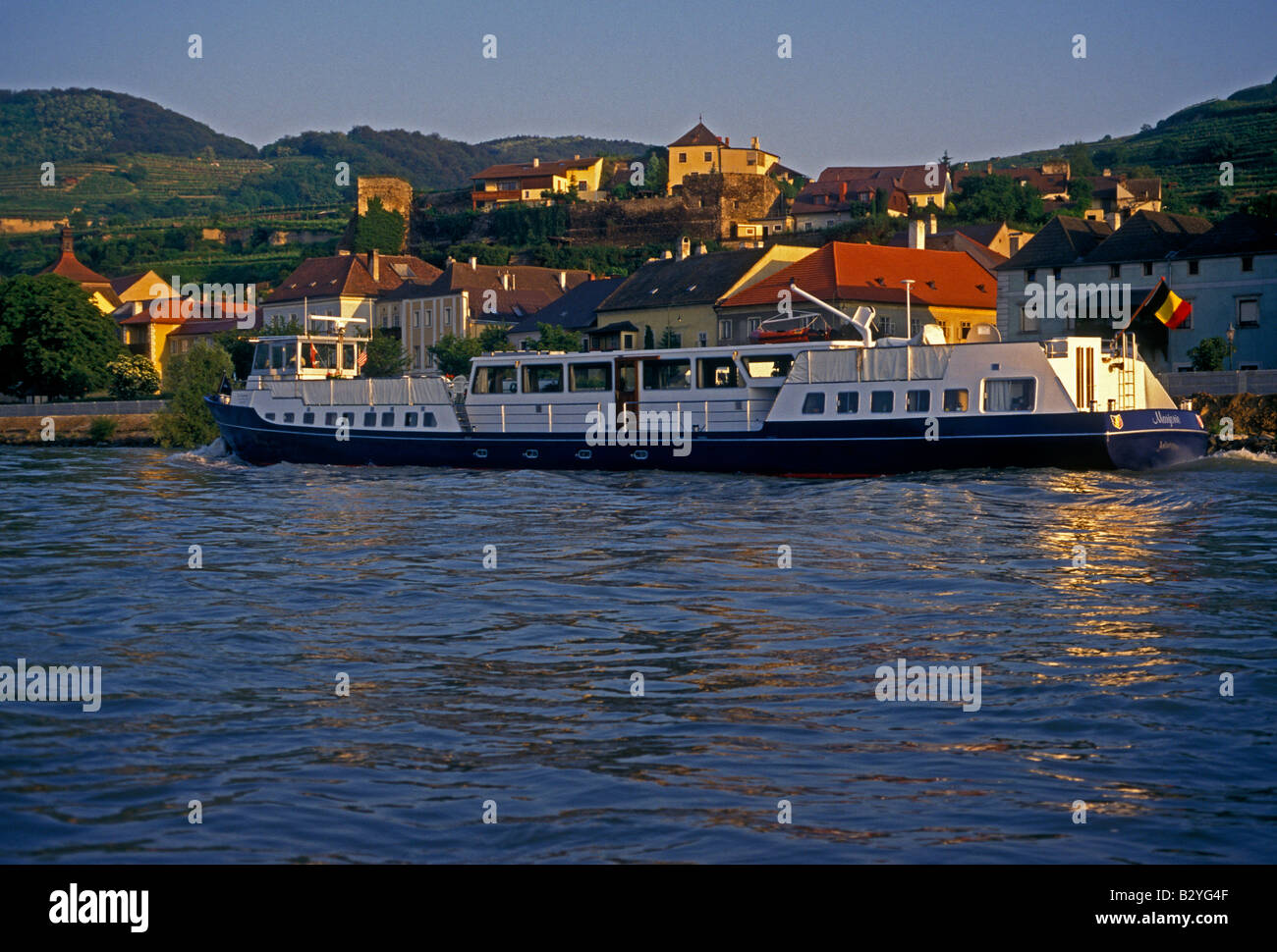 Marjorie riverboat, boat cruise, Danube River, town of Krems an der ...