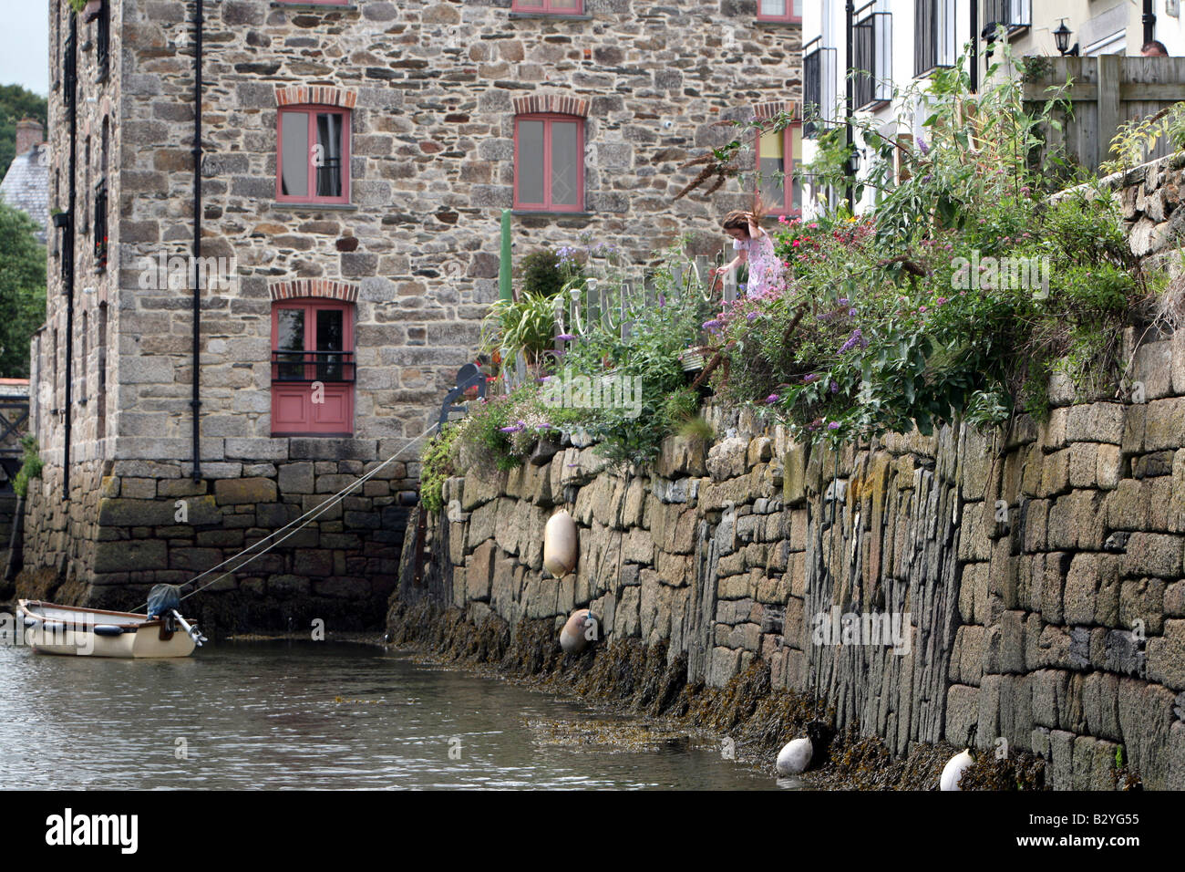 Old wharf and warehouse at Penryn near Falmouth Cornwall England Stock ...