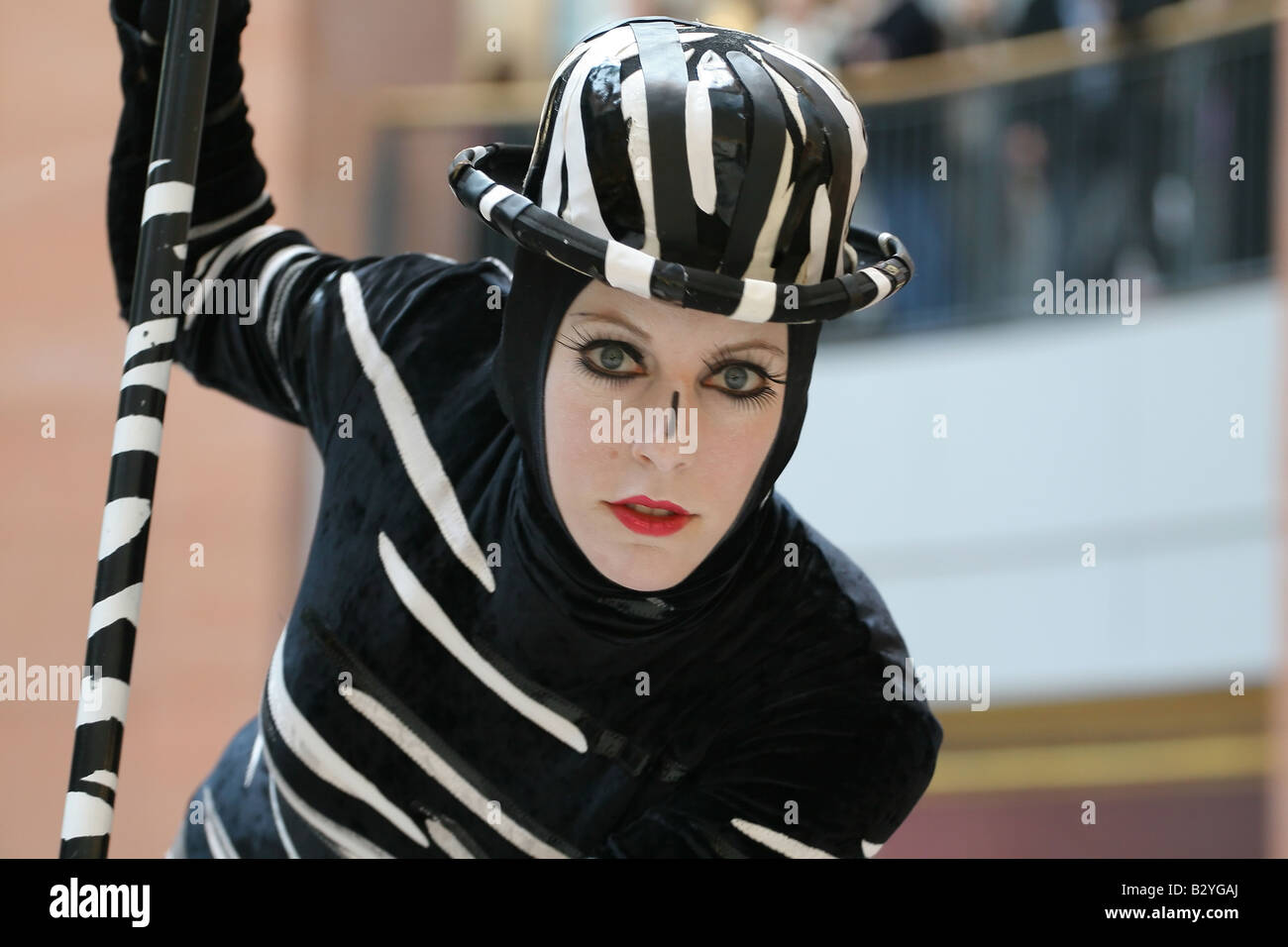 Street performer on stilts Stock Photo - Alamy