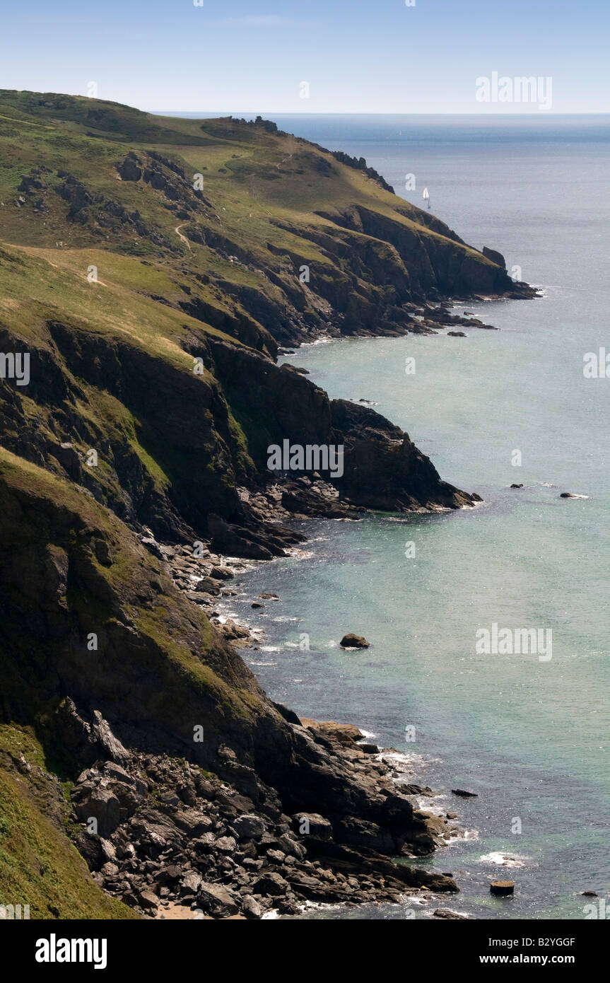 the cliffs at bolberry down on the south west devon coast coast path ...