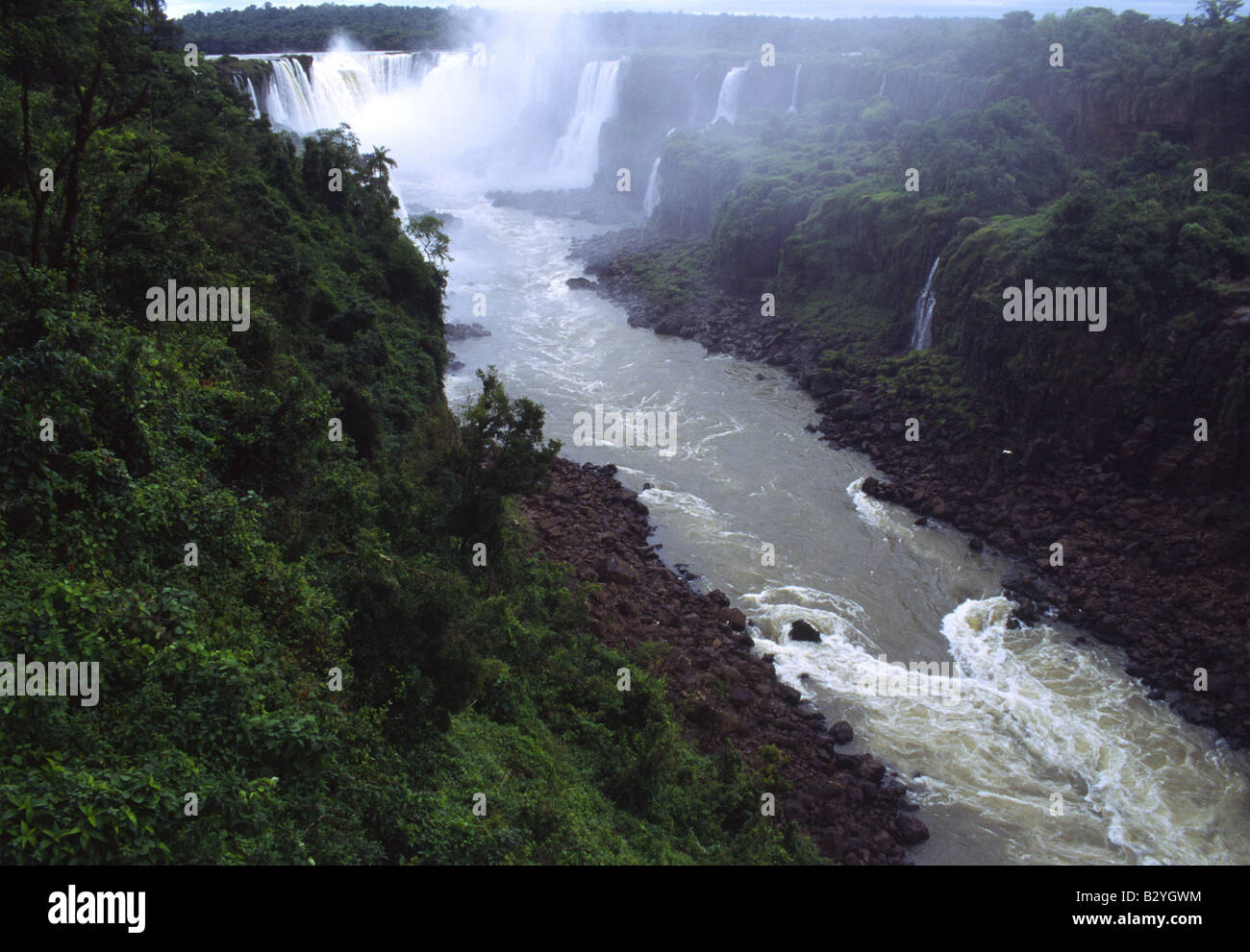 Iguacu Falls on the border with Brazil and Argentina South America ...