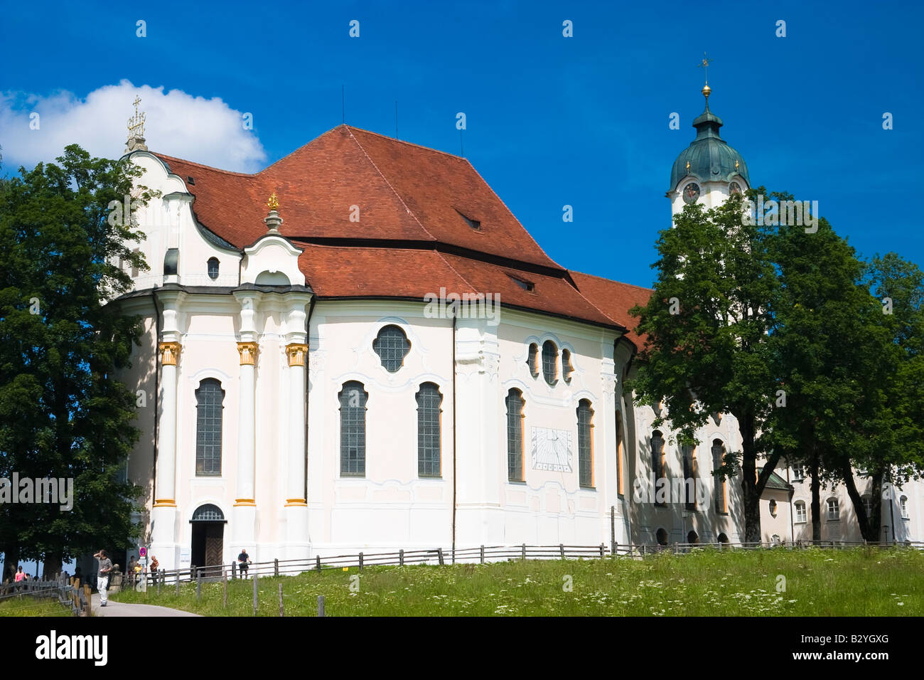 Pilgrimage church of Wies (Wieskirche), Allgaeu, upper Bavaria, UNESCO ...