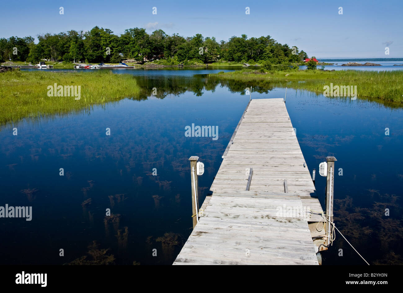 Jetty at Georgian Bay, Ontario, Canada Stock Photo - Alamy