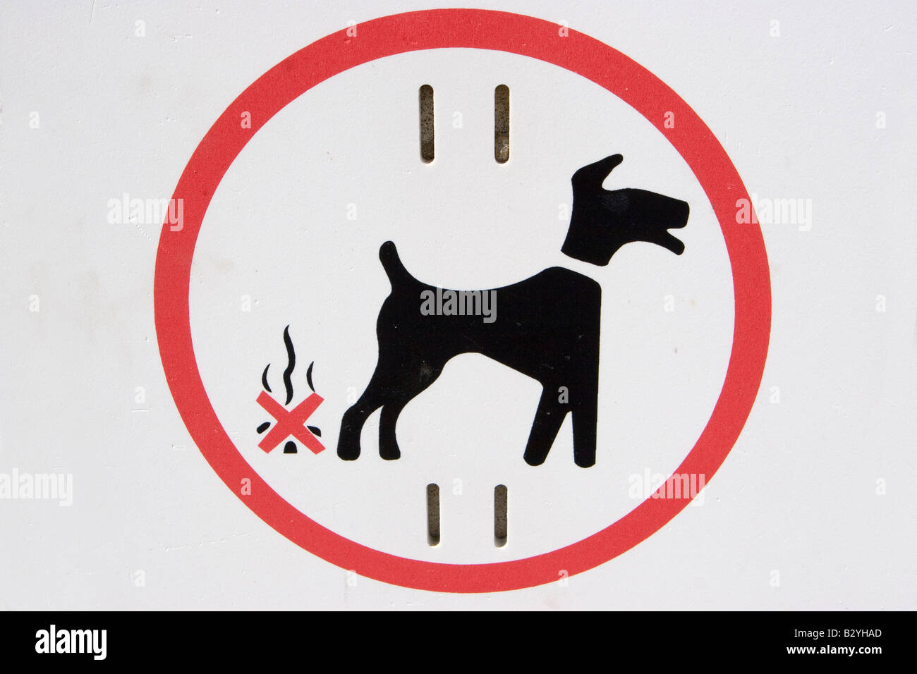 No dog fouling warning sign promoting responsible dog ownership Stock ...