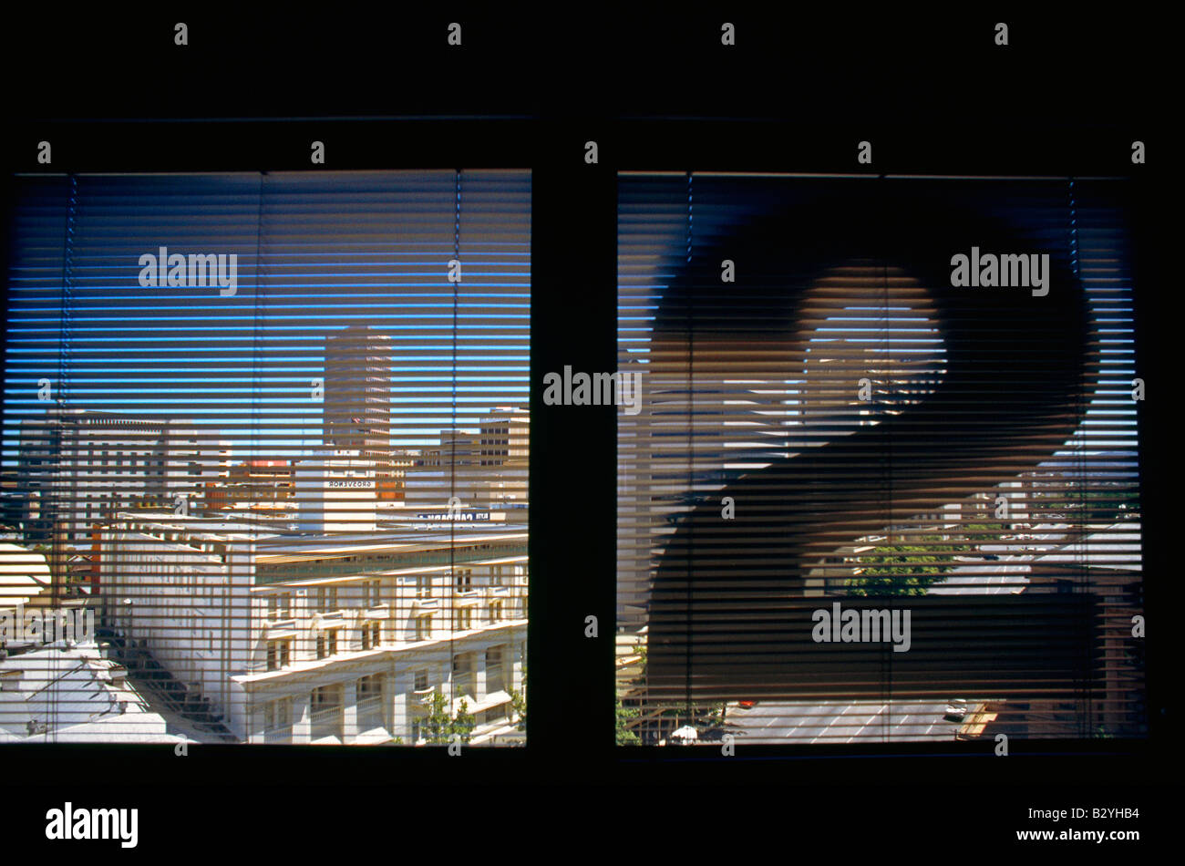 Adelaide South Australia View Through Office Window Stock Photo - Alamy