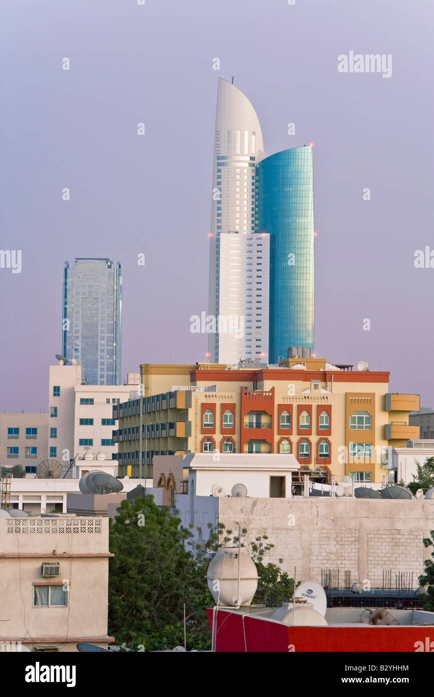 United Arab Emirates Dubai new high rise skyline along Sheikh Zayed Rd ...