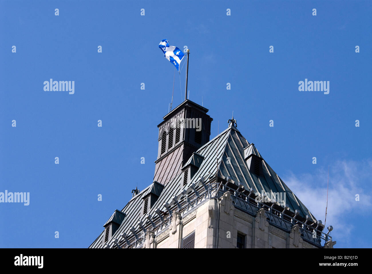 Quebec Canada old city quebec flag municipal building iconic quebec ...