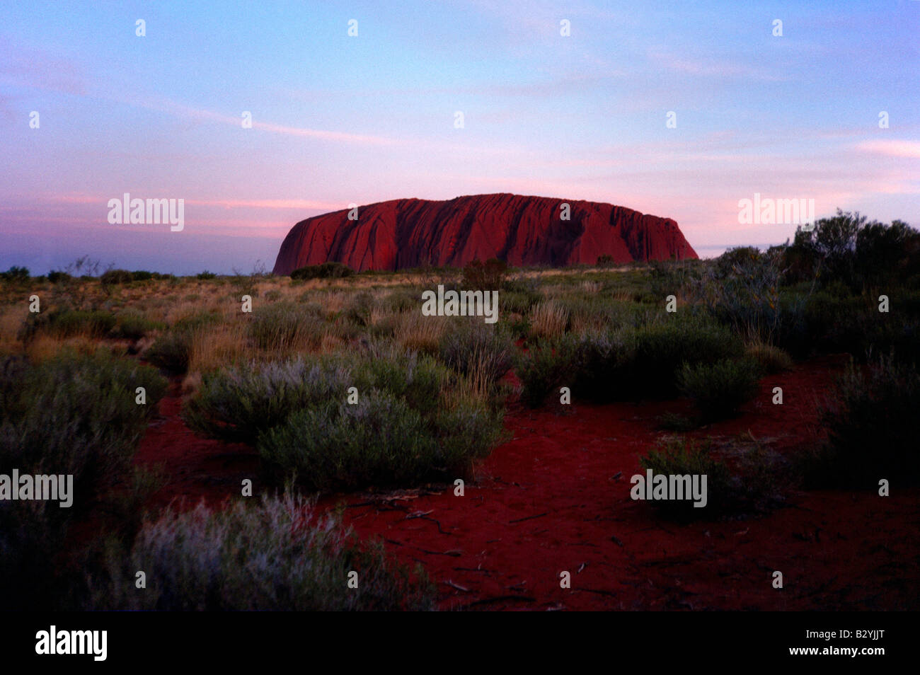 Australia Northern Territory Uluru (Ayers Rock) at Sunset Stock Photo ...