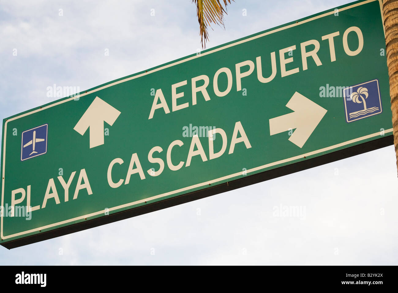 Sign for the airport in Cabo San Lucas, Mexico Stock Photo - Alamy