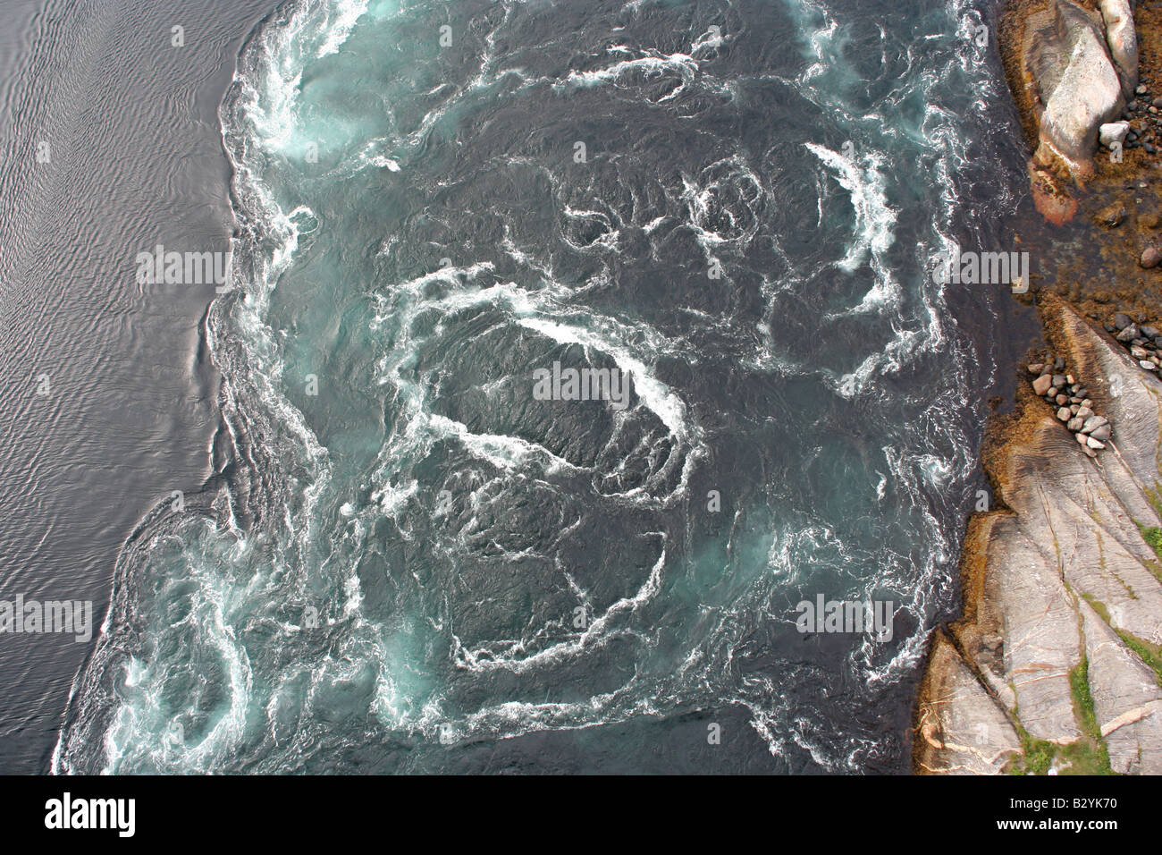 view from bridge to saltstraumen strongest maelstrom in the world near ...
