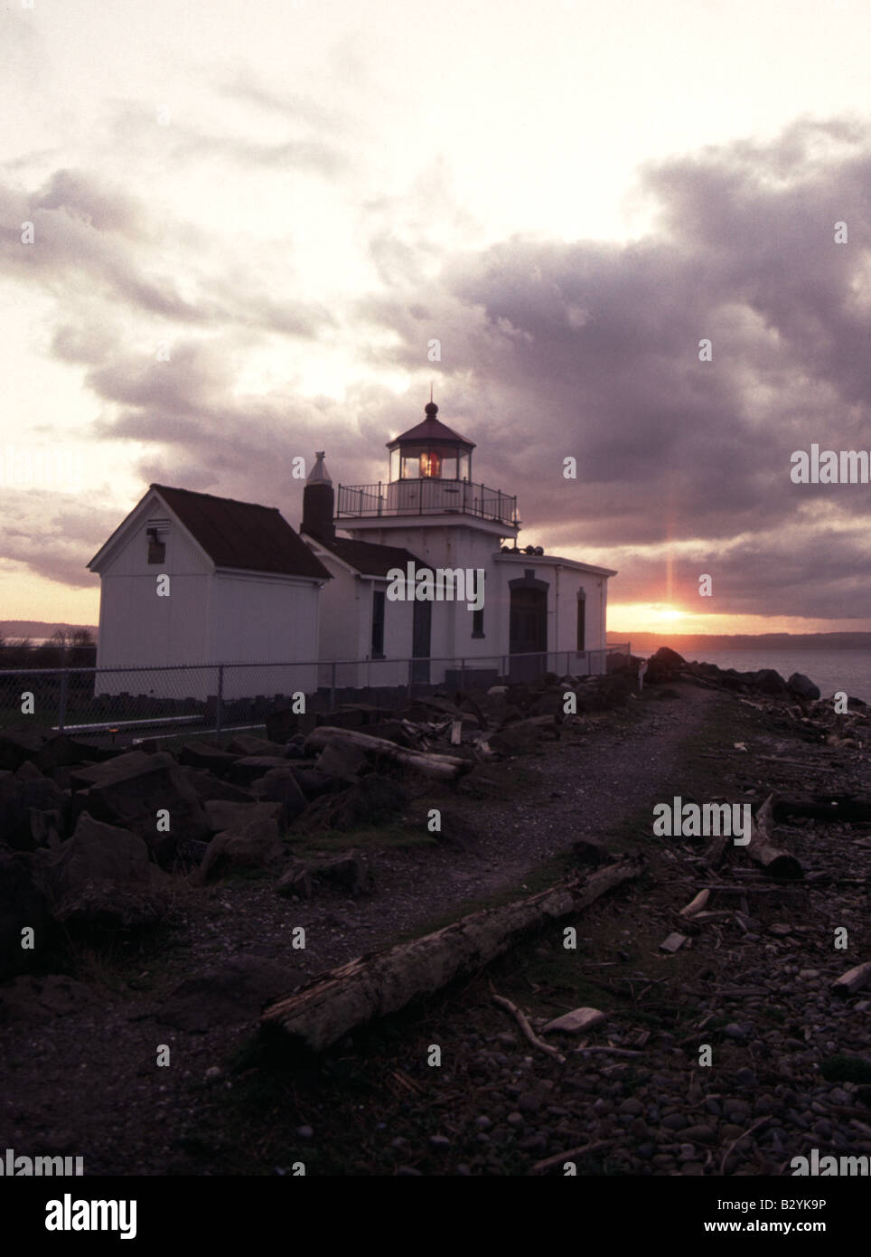 West Point Lighthouse Sandy Point Discovery Park Washington Seattle ...