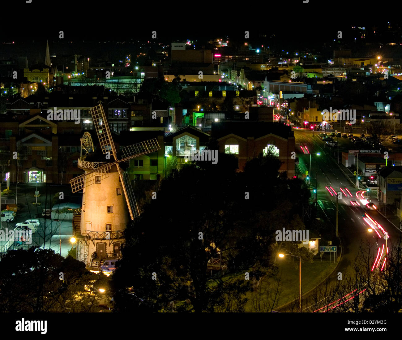 Launceston, Tasmania at Night Stock Photo - Alamy