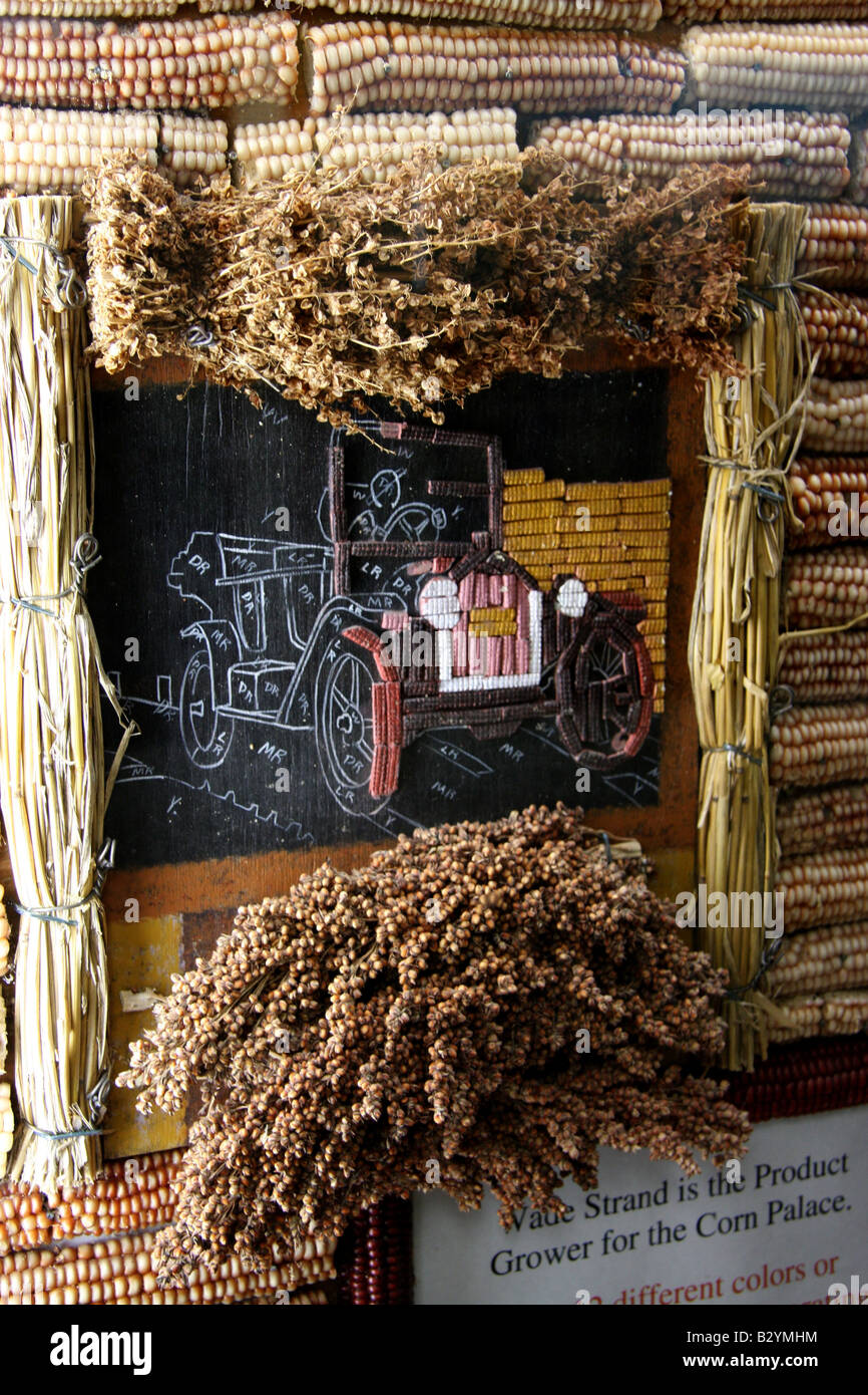 Display of how Corn is placed on Corn Palace Stock Photo - Alamy
