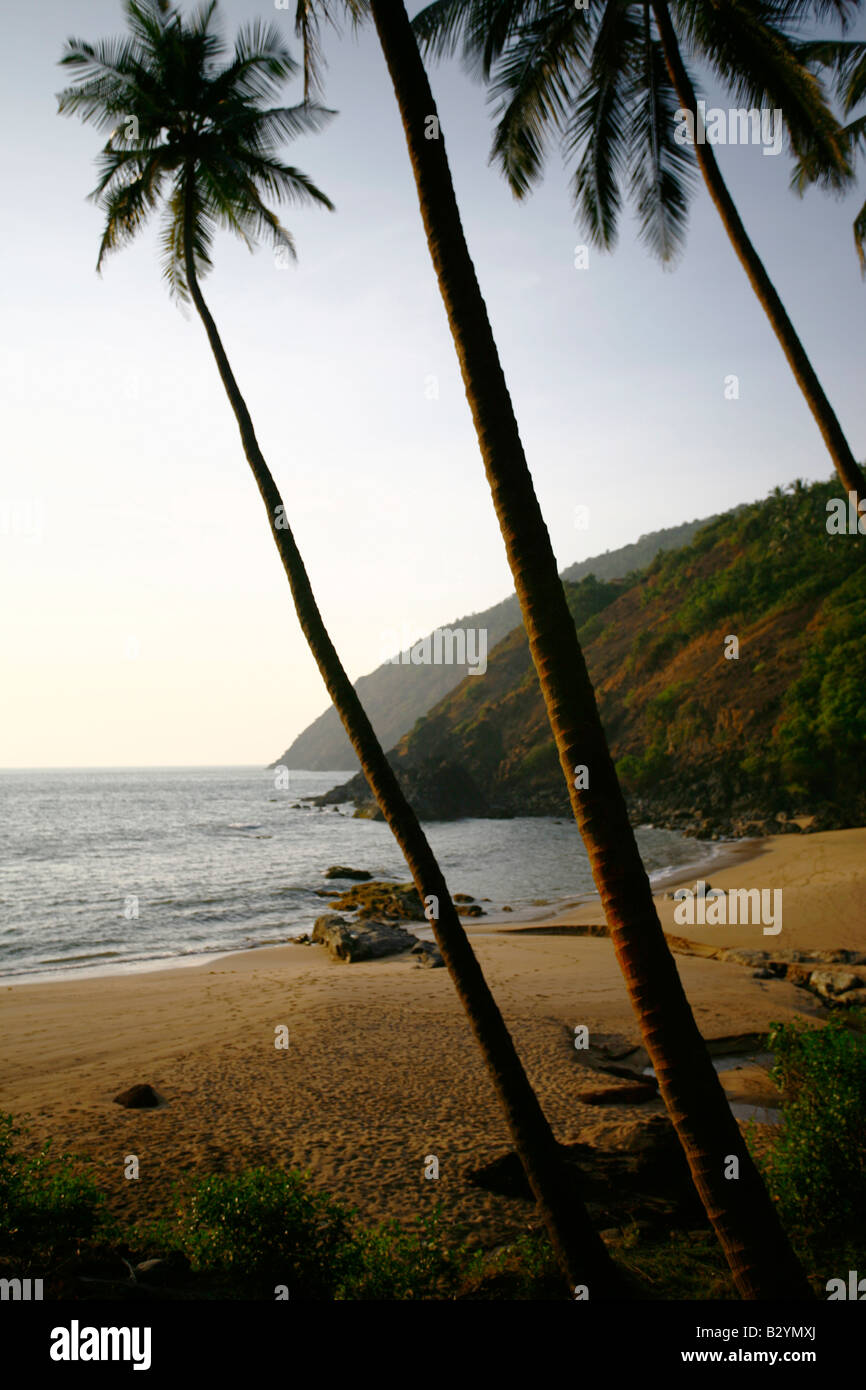 A secluded beach on the Arabian Sea north of Agonda Goa India December ...
