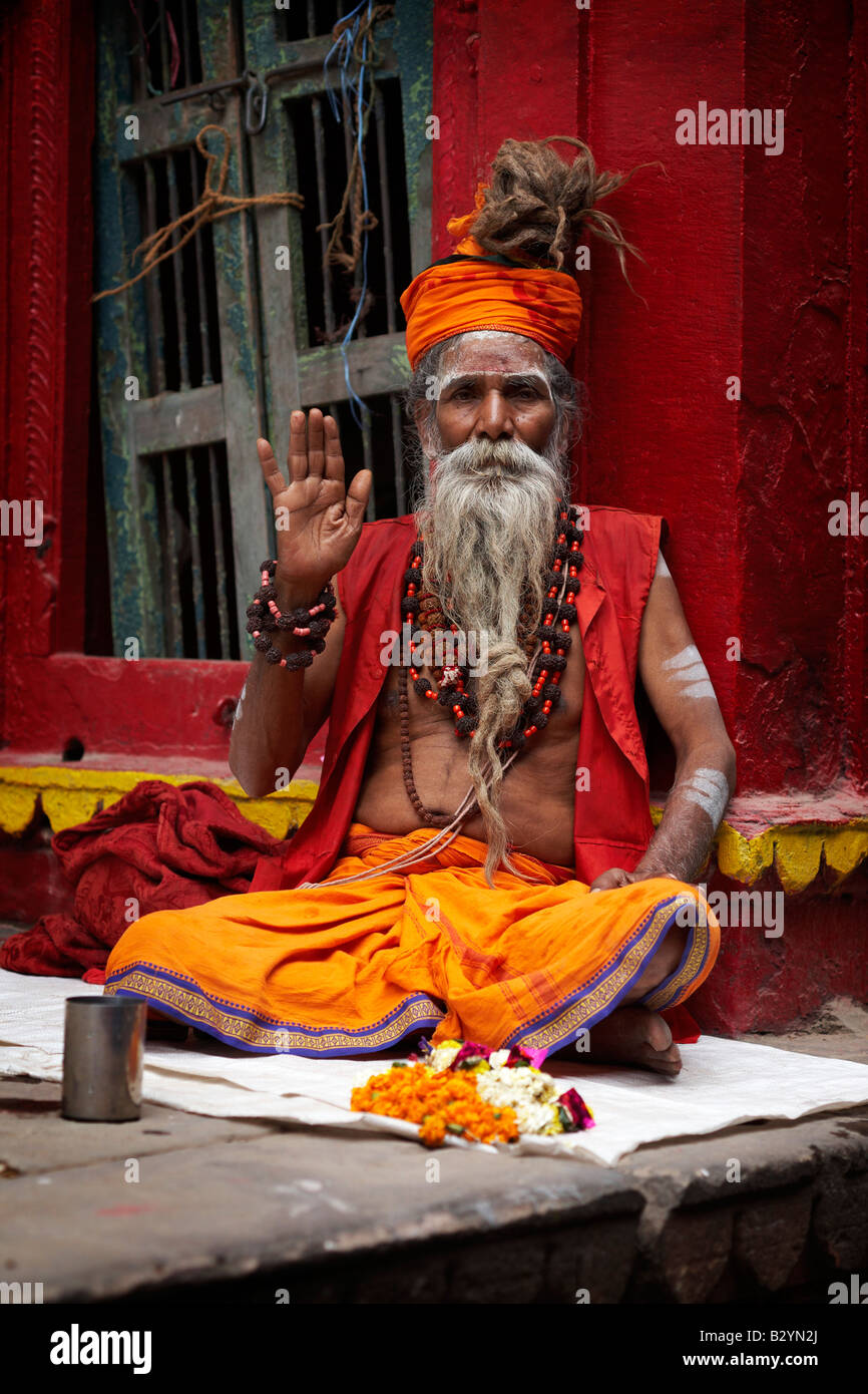 Sadhu meditation indian hi-res stock photography and images - Alamy