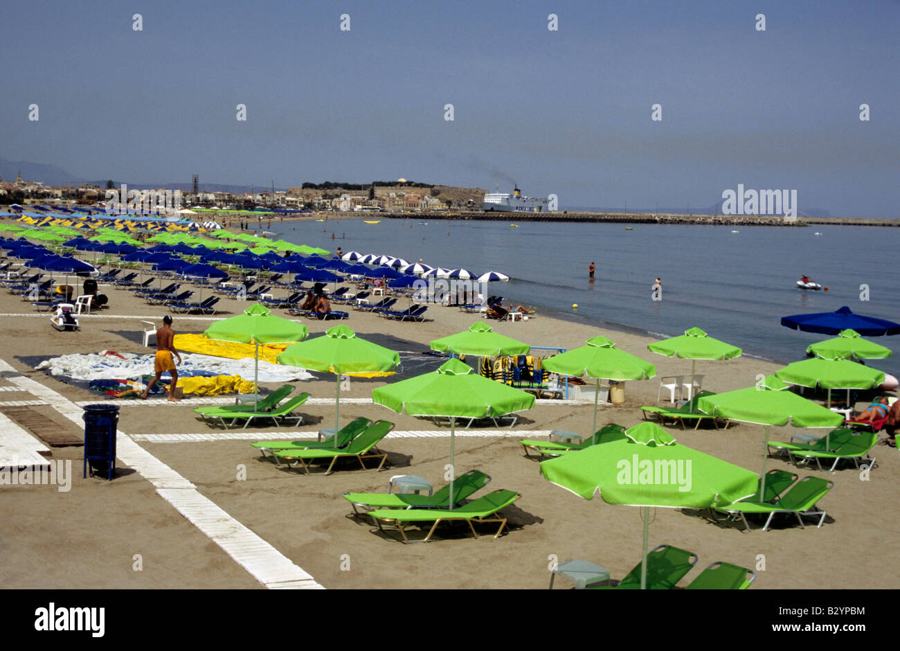 Beachfront, Hania, Crete, Greece Stock Photo - Alamy
