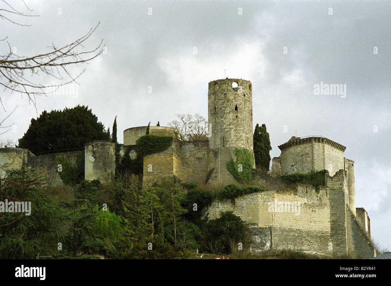 Chateau de Chinon castle. loire, France Stock Photo - Alamy