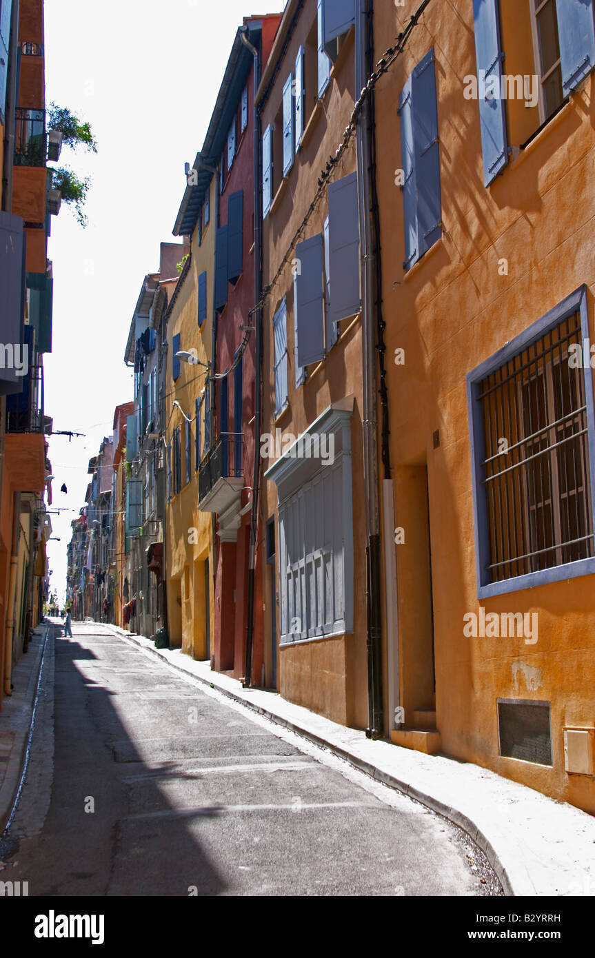 Street in the old town. Perpignan, Roussillon, France Stock Photo - Alamy