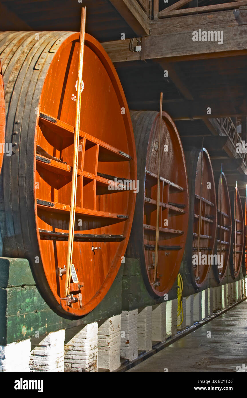 Storage vats. Mas Amiel, Maury, Roussillon, France Stock Photo - Alamy