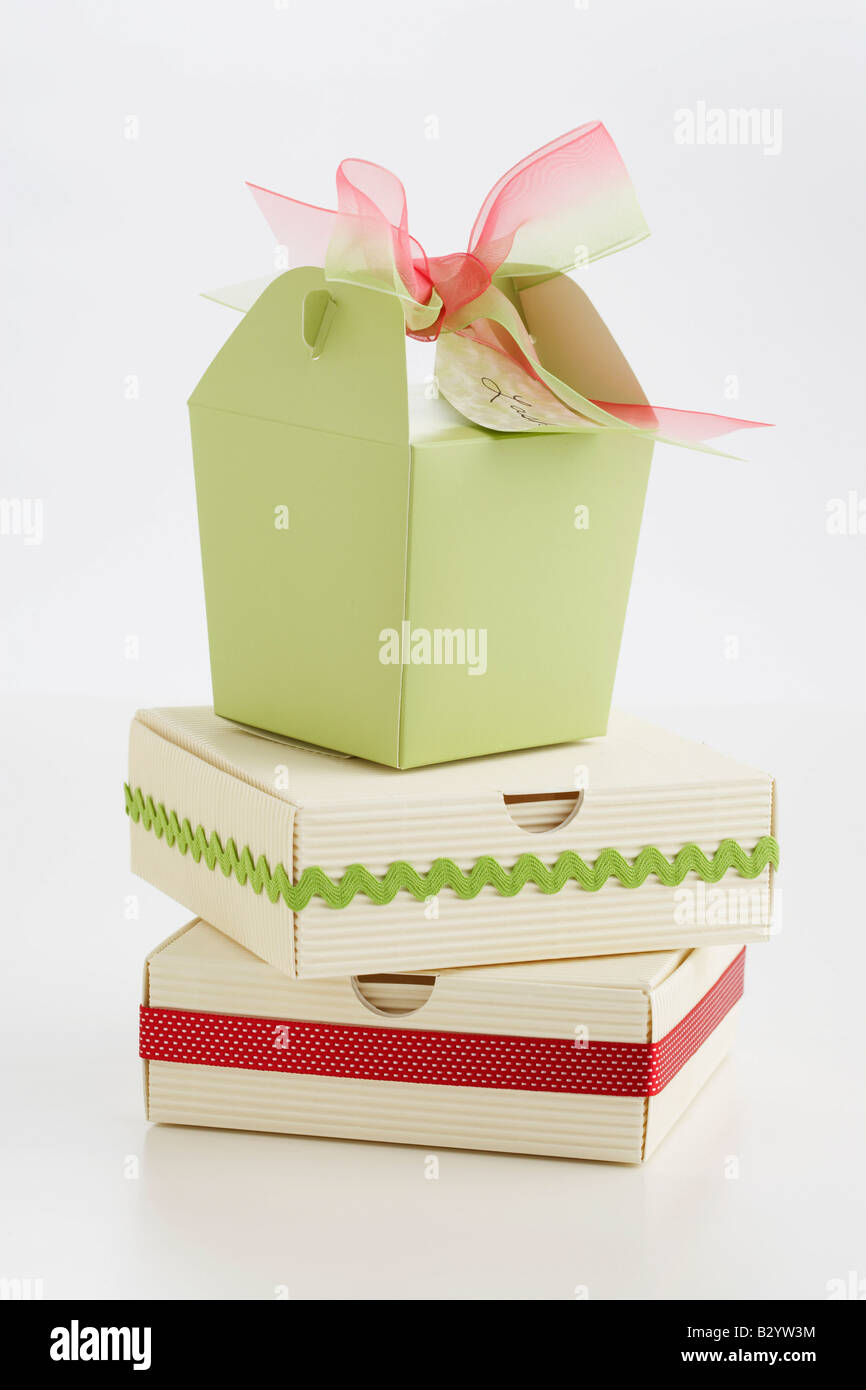Gift Boxes of Sweets Stock Photo - Alamy
