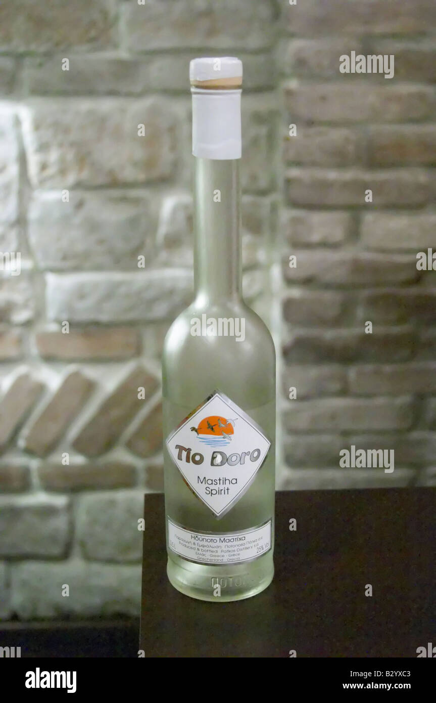 Tio Doro masthia spirit made from the sap of the mastic tree ...