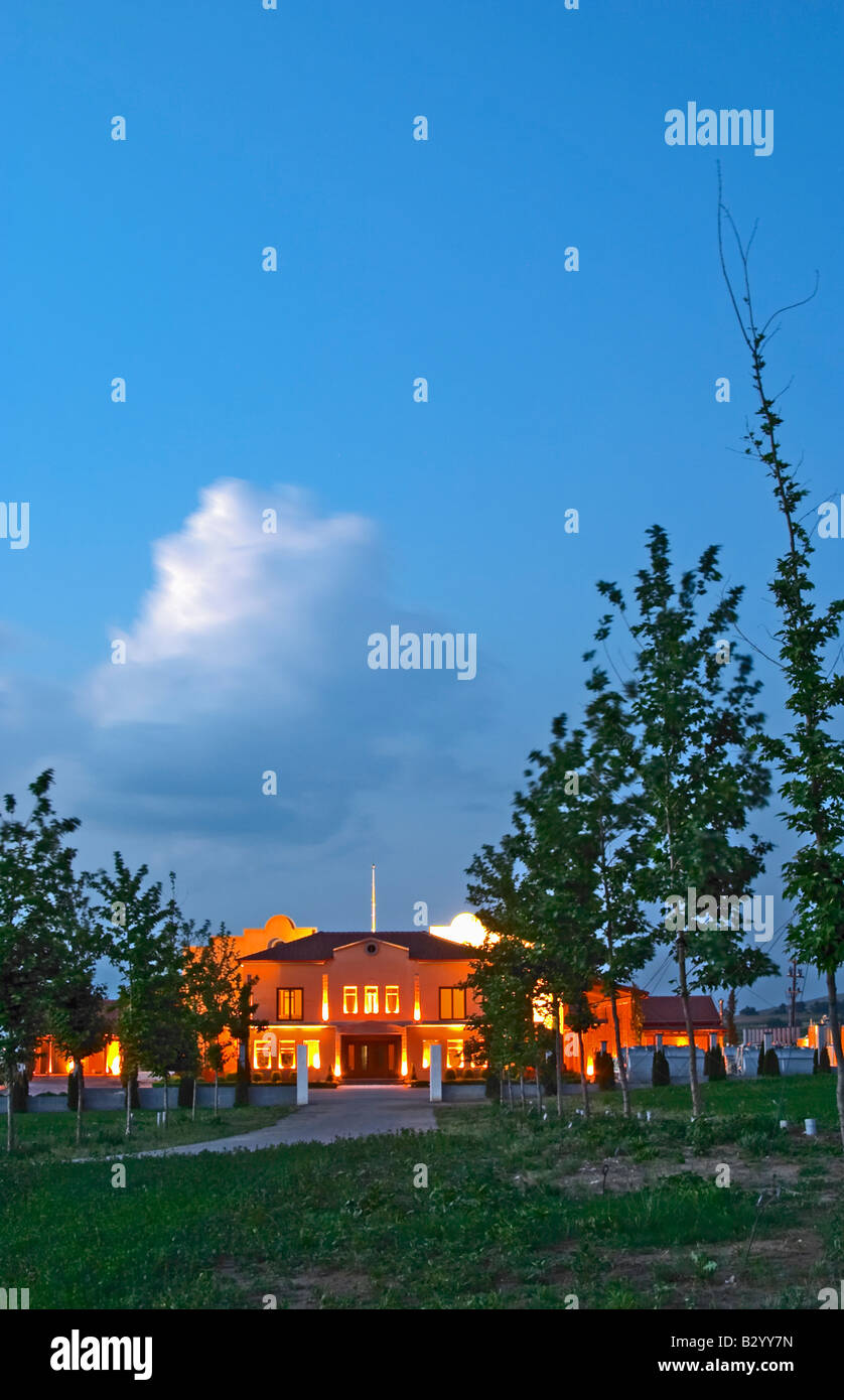 Winery building. Alpha Estate Winery, Amyndeon, Macedonia, Greece Stock ...