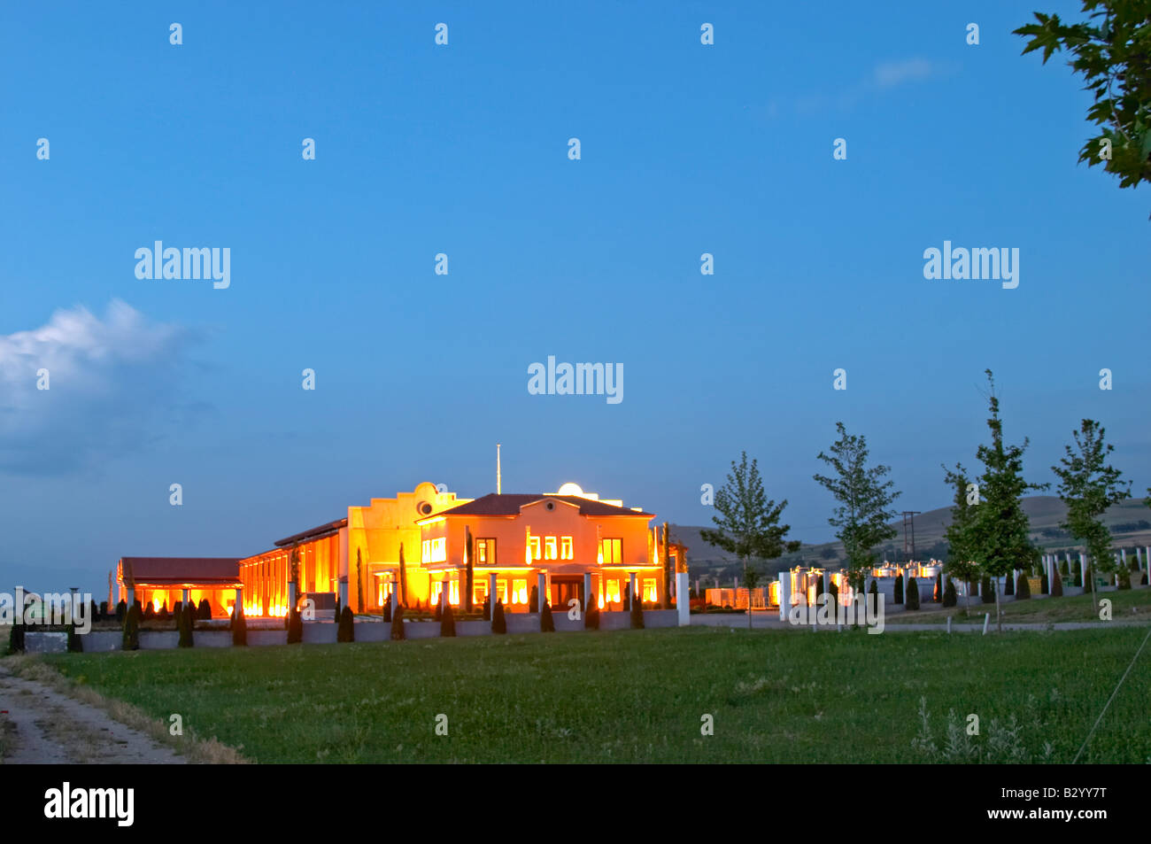 Winery building. Alpha Estate Winery, Amyndeon, Macedonia, Greece Stock ...