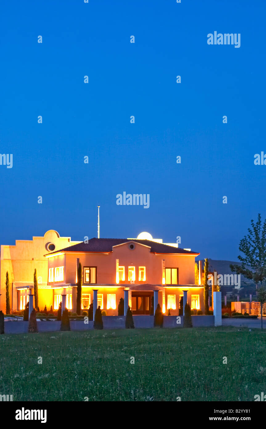 Winery building. Alpha Estate Winery, Amyndeon, Macedonia, Greece Stock ...