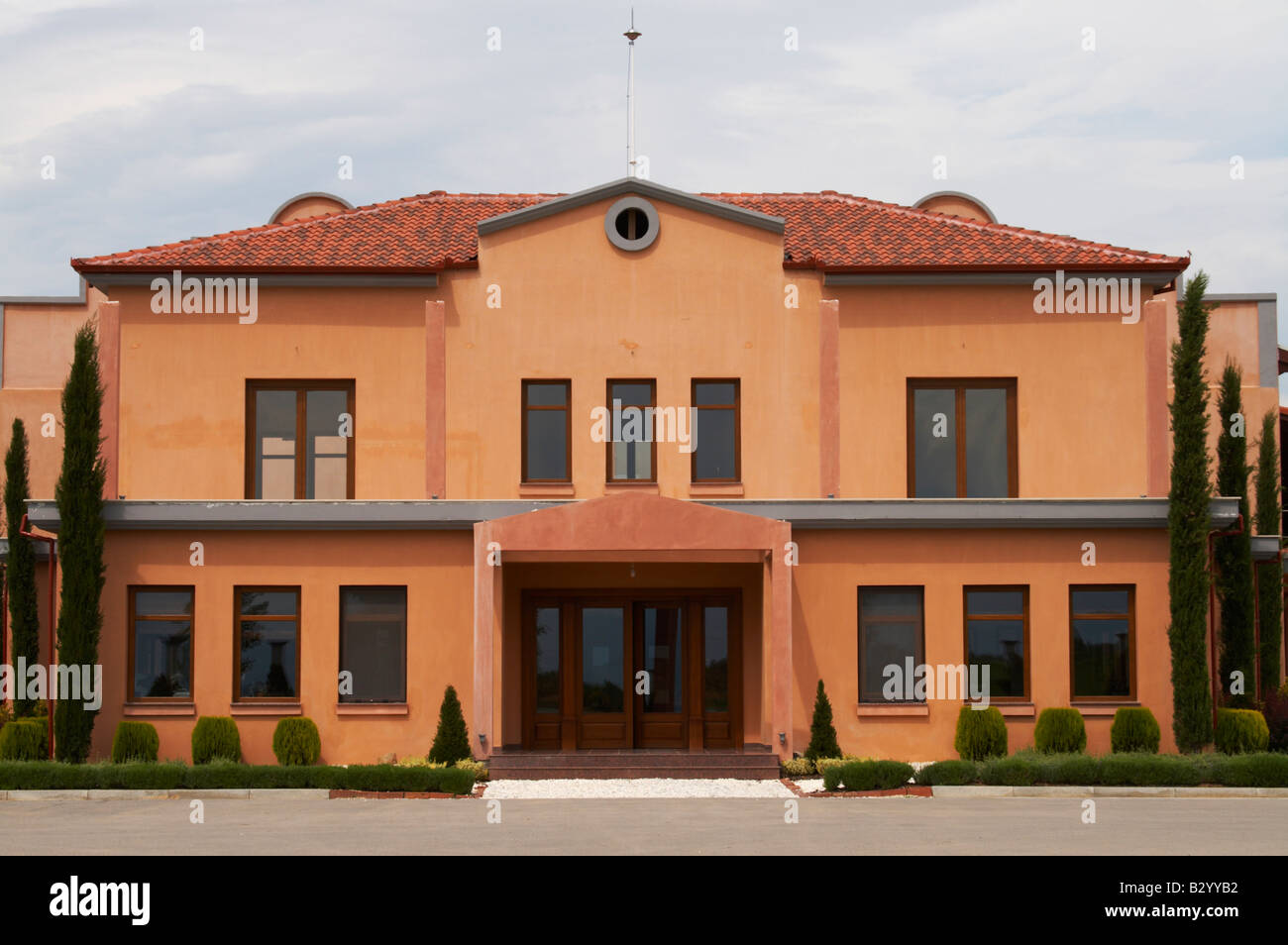 Winery building. Alpha Estate Winery, Amyndeon, Macedonia, Greece Stock ...