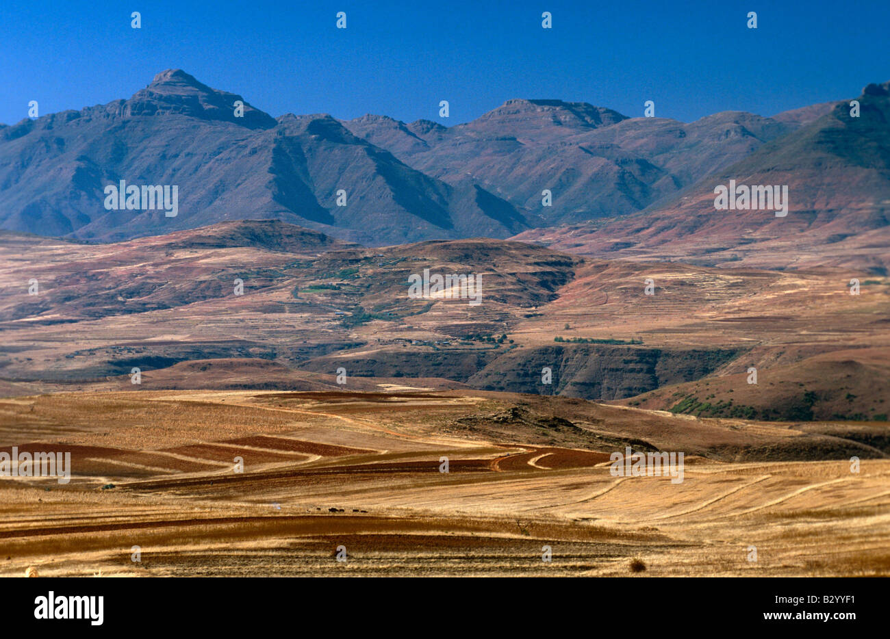 Scenery of mountains, Lesotho Stock Photo - Alamy