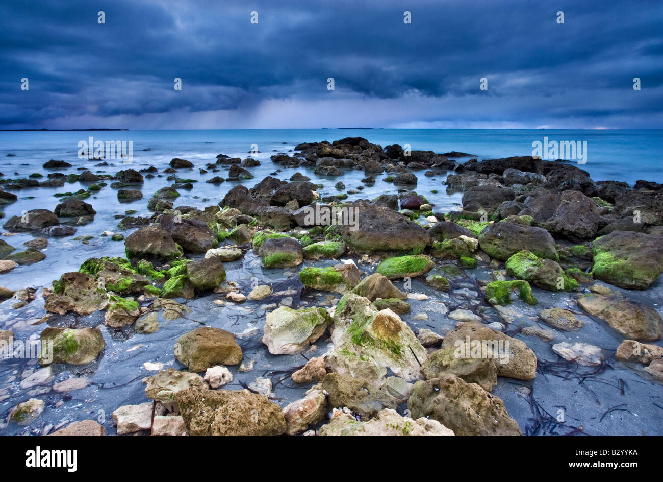 The rocky peninsula at Woodman Point in Perth, Western Australia Stock ...