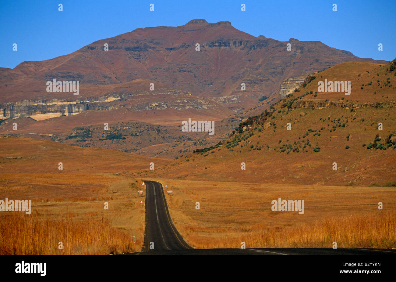 Scenery of mountains in rural Lesotho Stock Photo - Alamy