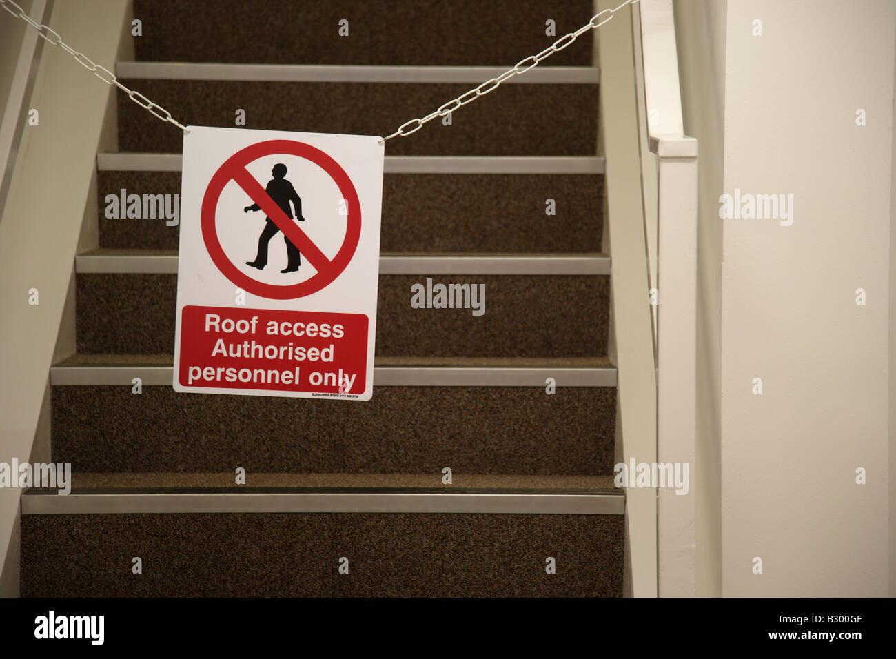 Warning Sign At Stairs High Resolution Stock Photography and Images - Alamy