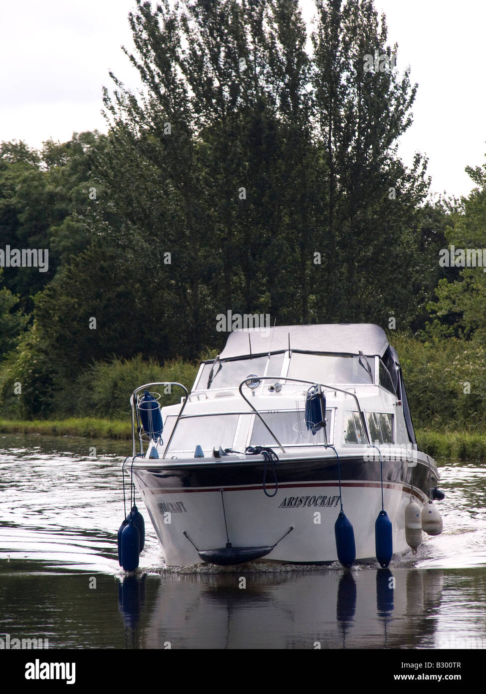 boat cruising on lancaster canal Stock Photo - Alamy